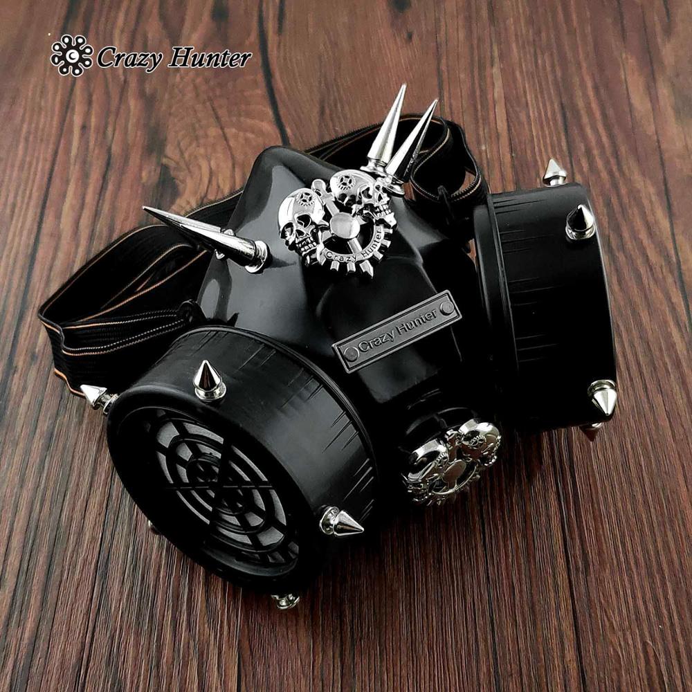 New Gothic Punk Skull Spikes Steampunk Gas Mask Cosplay Costume - Price ...