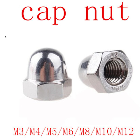 Fixations et ferrures Autres Hexagon Dome Nuts m3 m4 m5 m6 m8 m10 a2 Stainless Steel Brass Lock ...