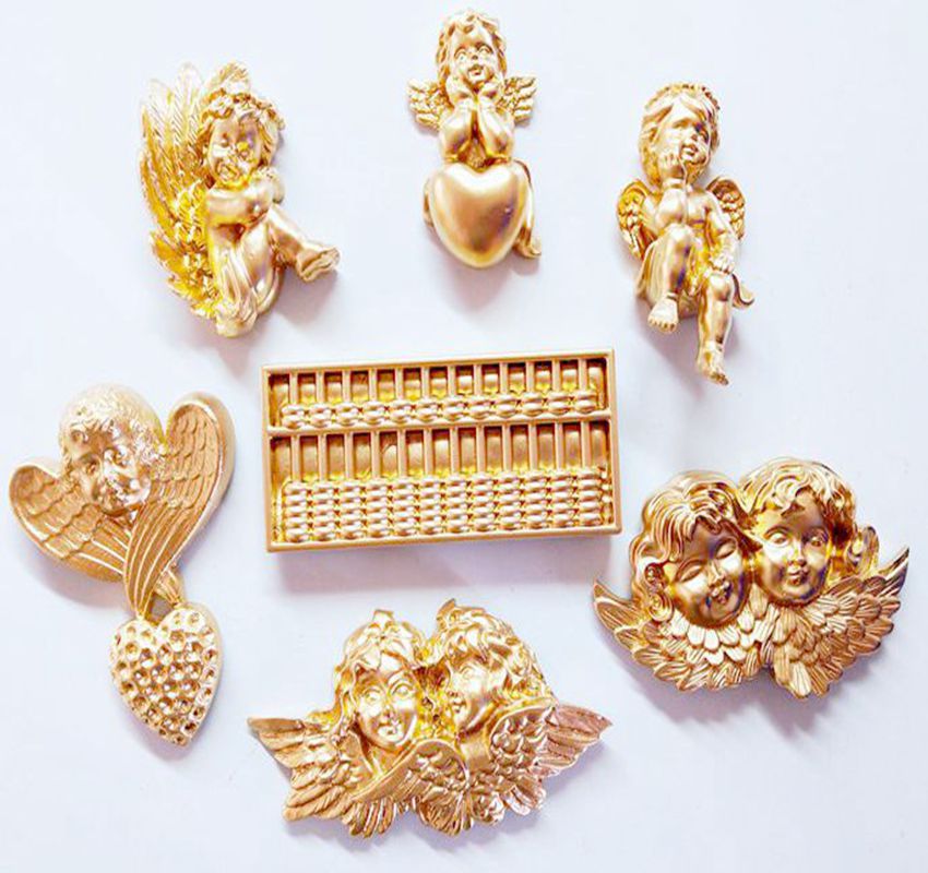 3D magnet fridge decor European cute little angel gold abacus ...