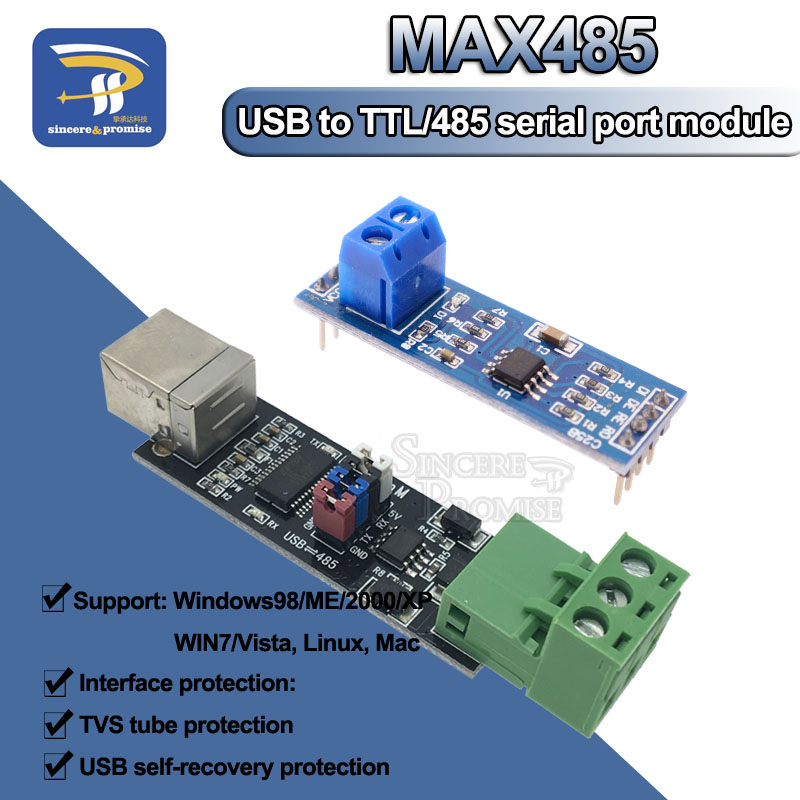 USB 2.0 to TTL RS485 Serial Converter Adapter FTDI Module FT232RL ...
