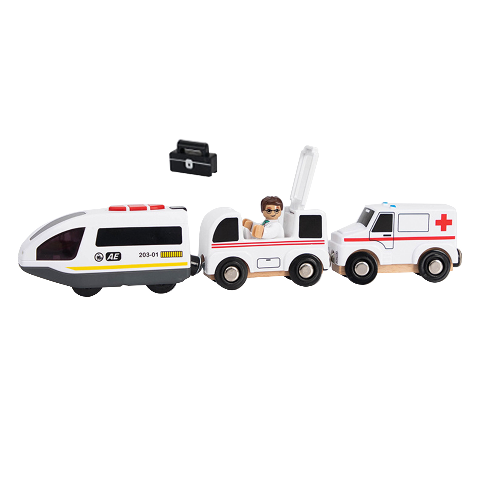 Electric Train Railcar Toy Safe Magnetic Locomotive Set for Children ...