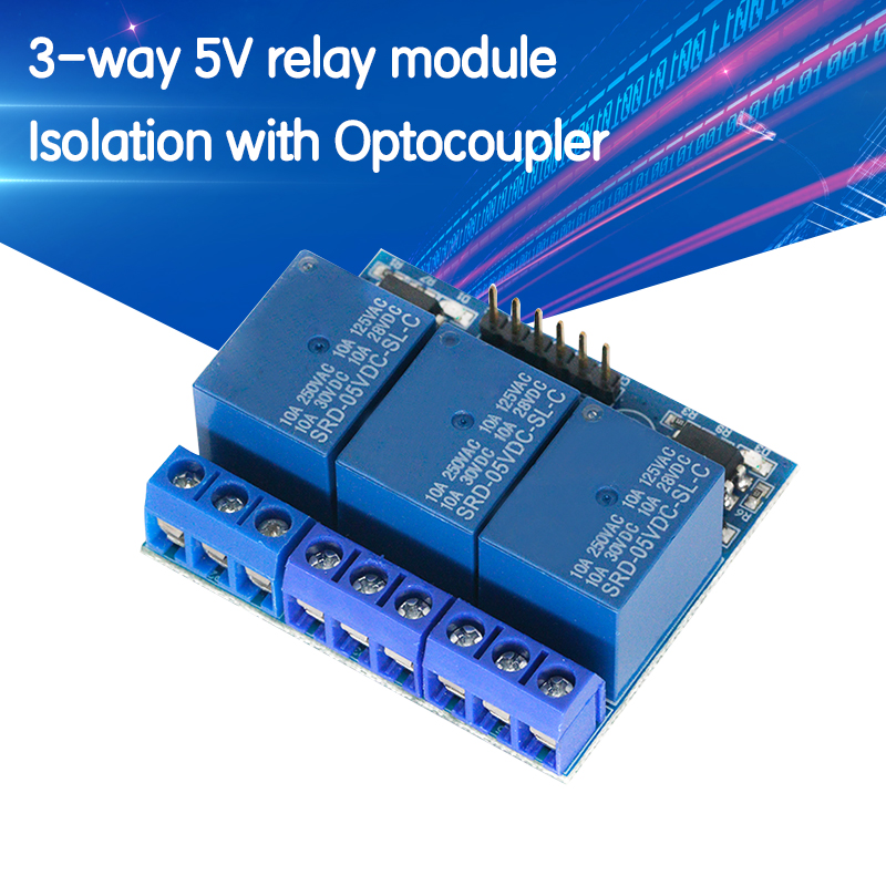 3 Channel Relay Module With Optocoupler Isolation Opto-isolated ...