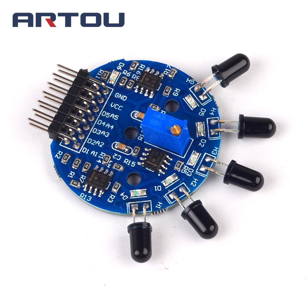5 Way Flame Sensor Module 5 Road Digital Analog Signal Dual Output Fire