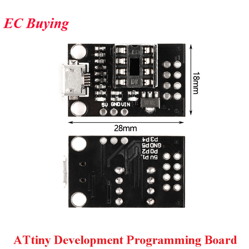 ATtiny ATtiny13A ATtiny25 ATtiny45 ATtiny85 Pluggable Development Board MCU Programming USB ...