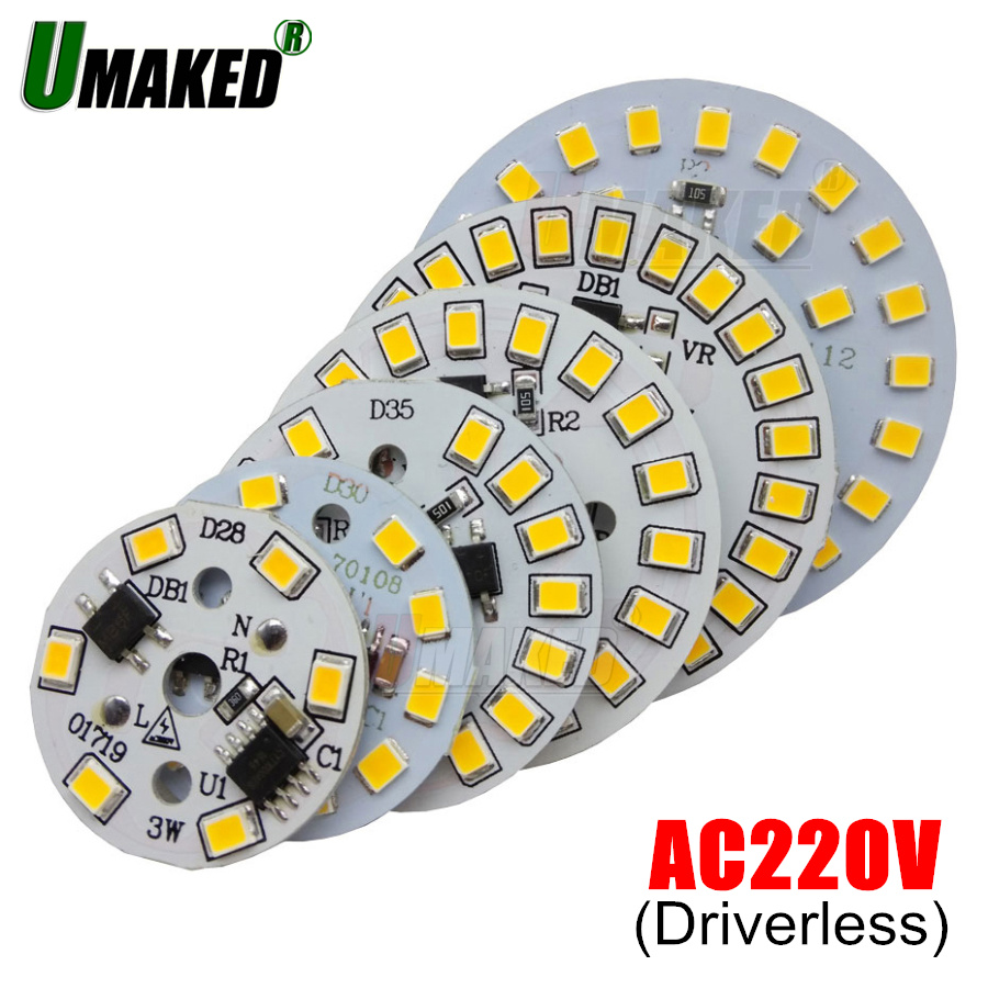 3W 5W 7W 9W 12W 15W AC 220V pcb with integrated IC driver, Driverless led bulb PCB board, Direct ...