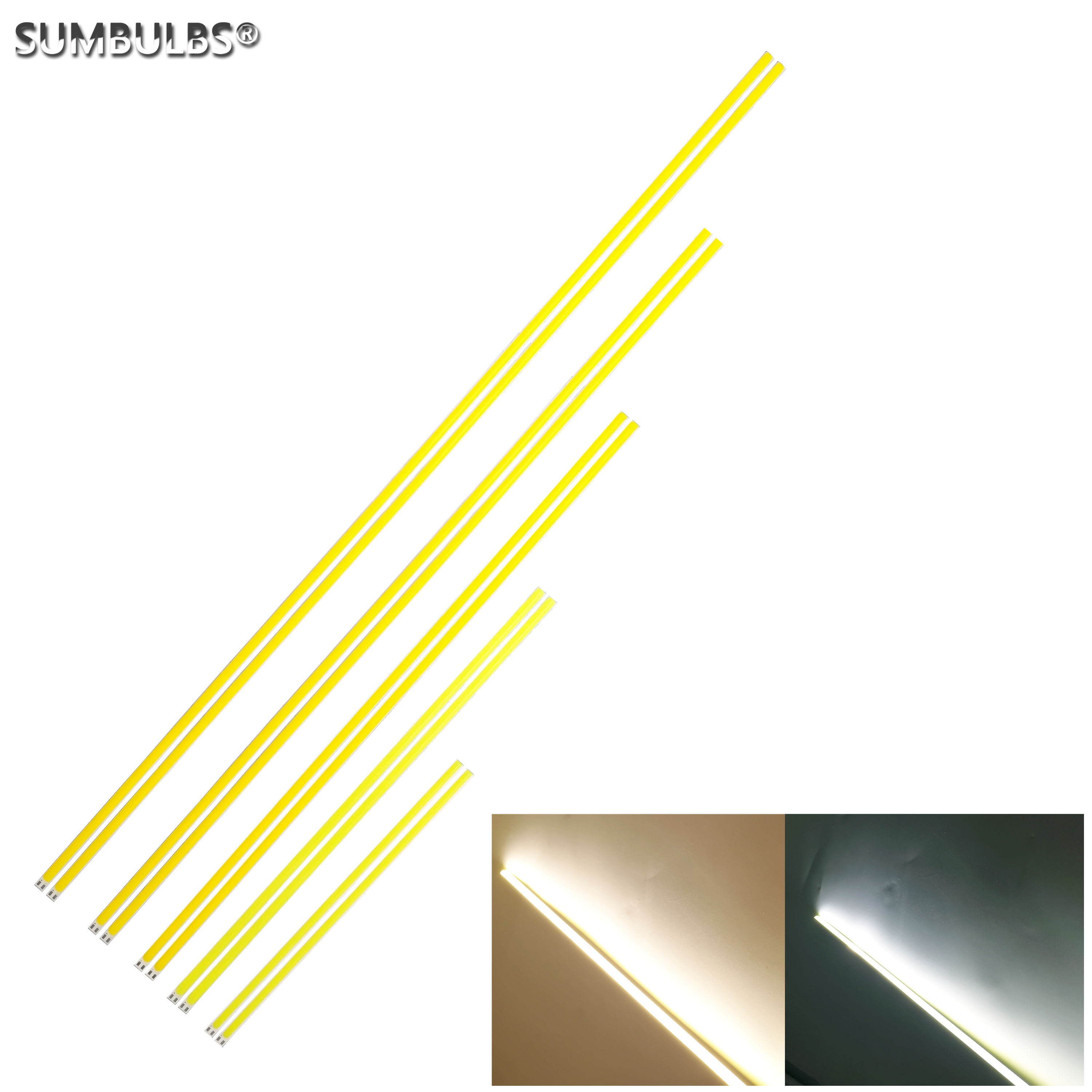 10pcs/lot sale 200mm 300mm 400mm 500mm 600mm 12V DC Flexible soft COB ...