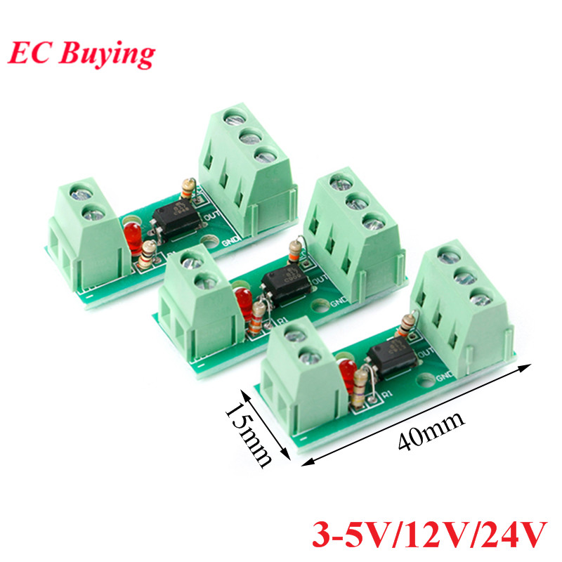 1 Channel Way Optocoupler Isolation Module PC817 EL817 3V-5V 12V 24V ...