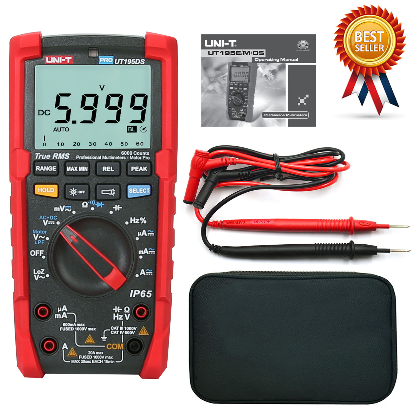 UNI-T UT195DS Industrial Waterproof multimeter IP65 Flashlight UT195E ...