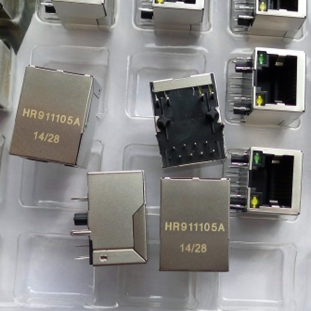 1pcs HR911105A RJ45 Network Transformer with LED light - Price history ...