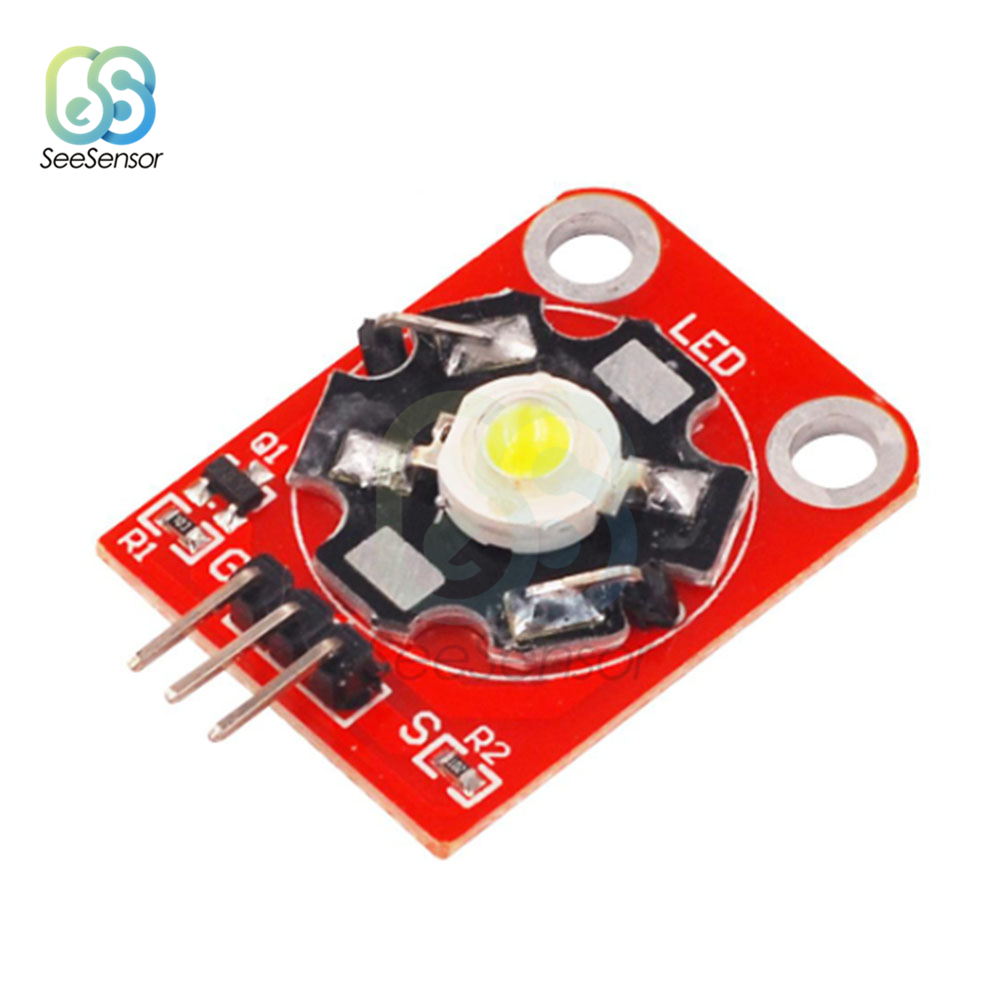 3W High Power KEYES LED Module with PCB Chassis for Arduino STM32 AVR ...