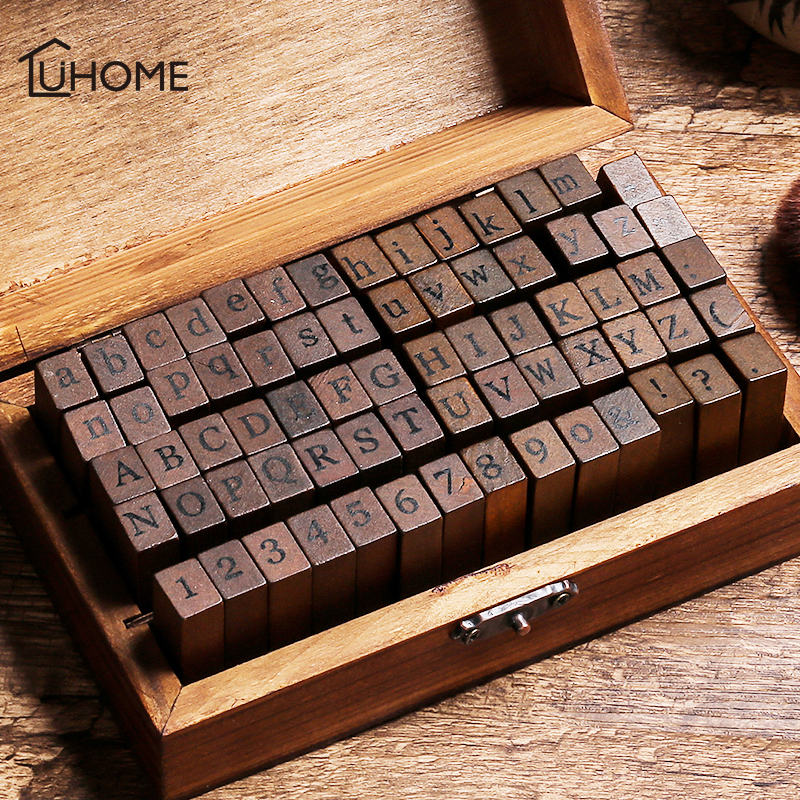 70pcs DIY Number Alphabet Combination Letter Stamp Diary Ablum Wedding ...