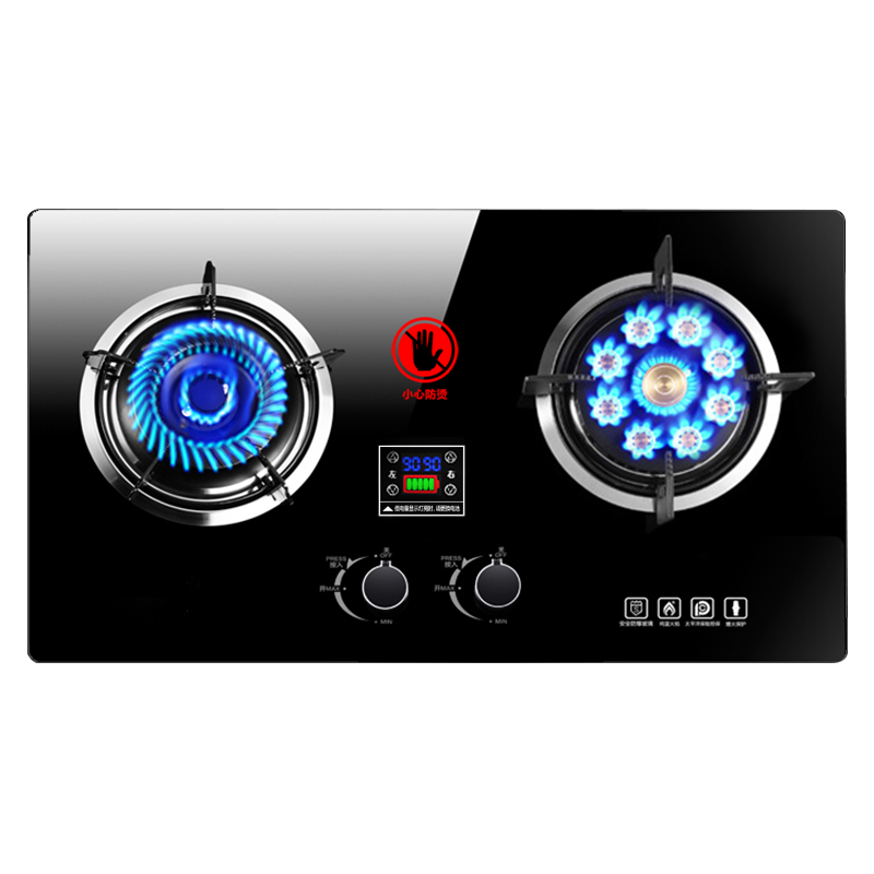 Fierce gas stove Double stove Embedded gas stove Household Natural gas ...