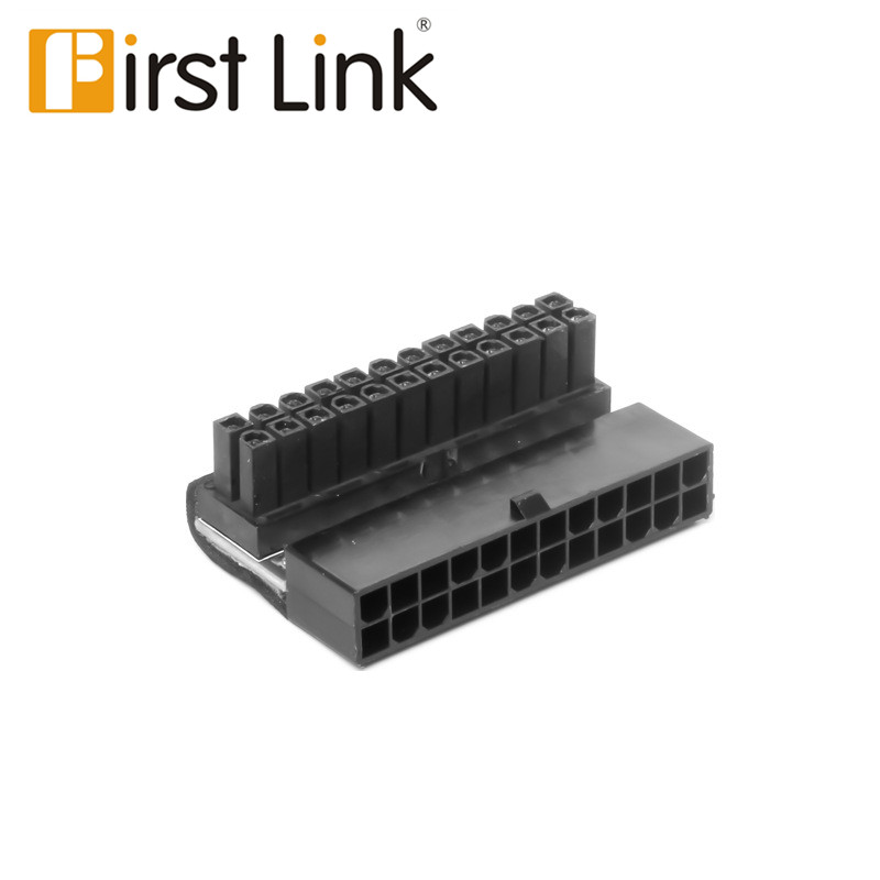 ATX 24Pin 90 degree 24 pin to 24pin Power Plug Adapter Mainboard ...