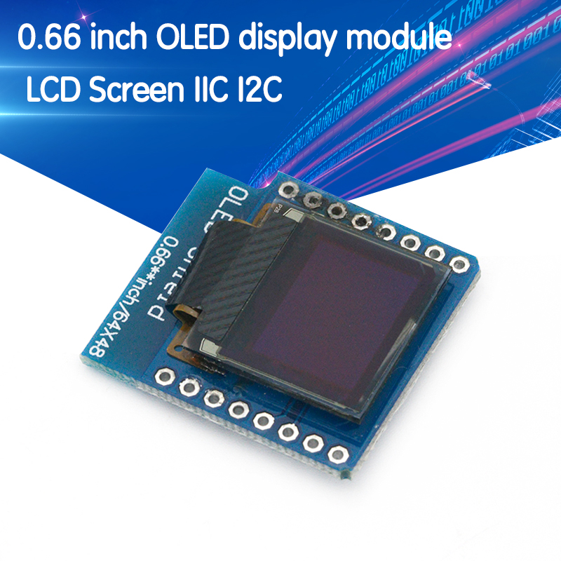 0.66 inch OLED Display Module for WEMOS D1 MINI ESP32 Module Arduino AVR STM32 64x48 0.66" LCD ...