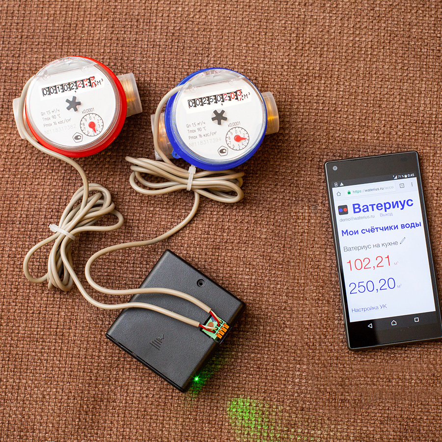 WiFi water meter reading device Waterius Vaterius MQTT HTTP Home ...