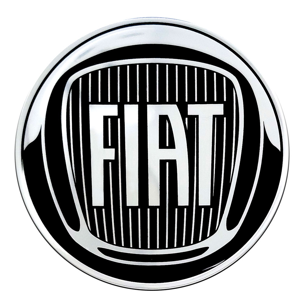 Fiat sticker Official 3D Logo in Black and White - Price history ...