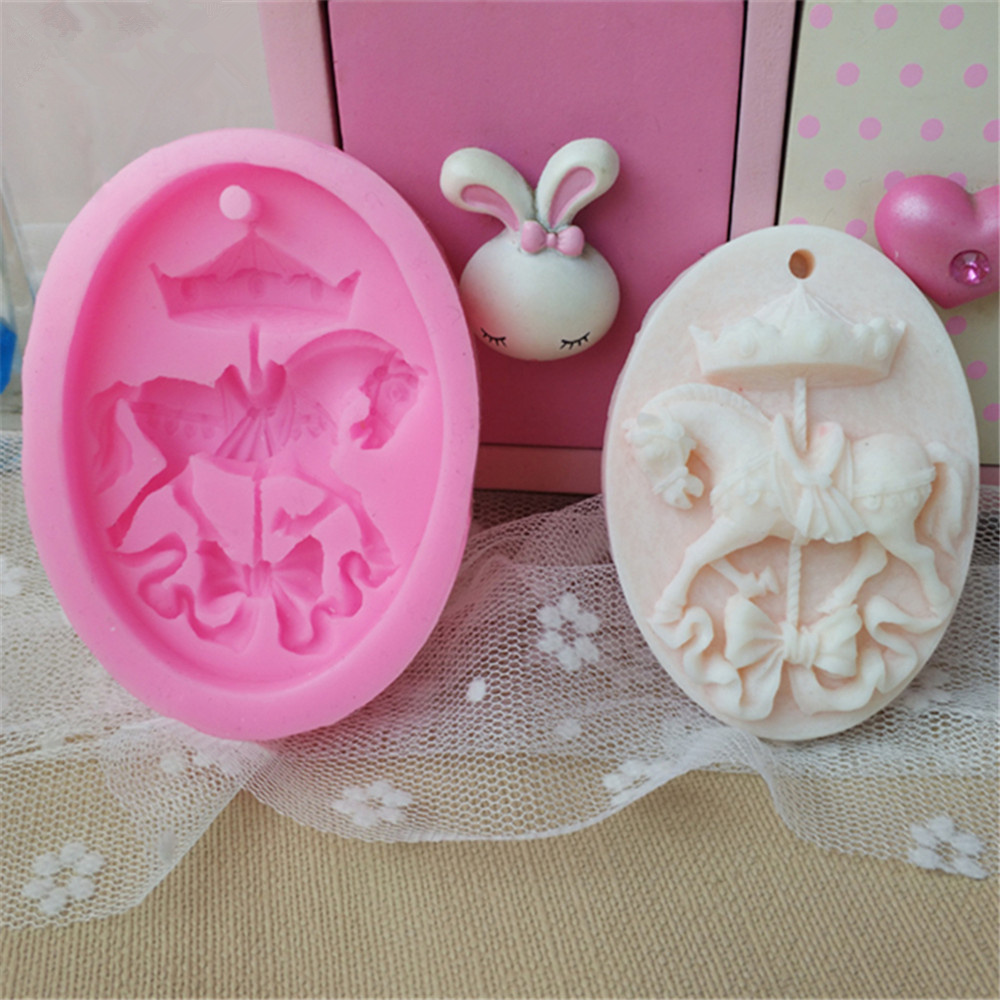 3D Caballo de Troya jabón silicona molde Fondant pastel moldes ...