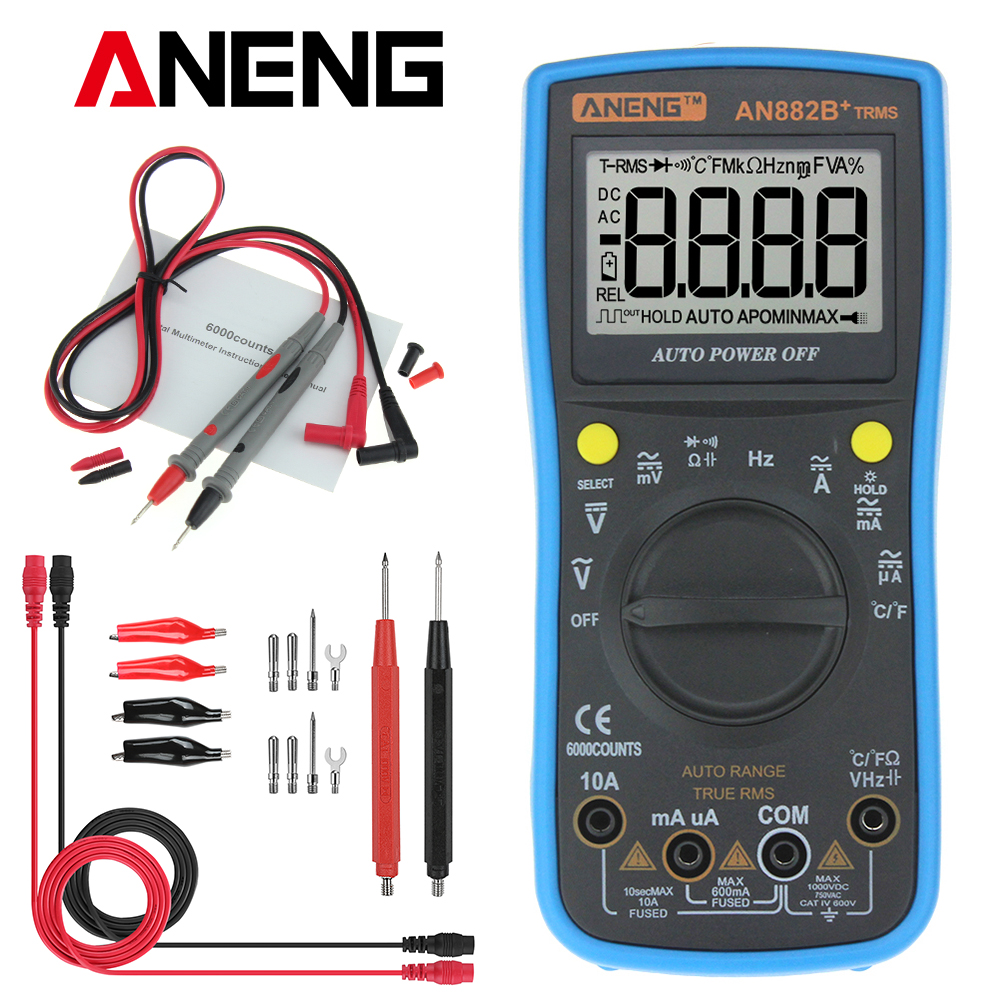 ANENG AN882B+ multimetro digital profesional analogico polimetro tester ...