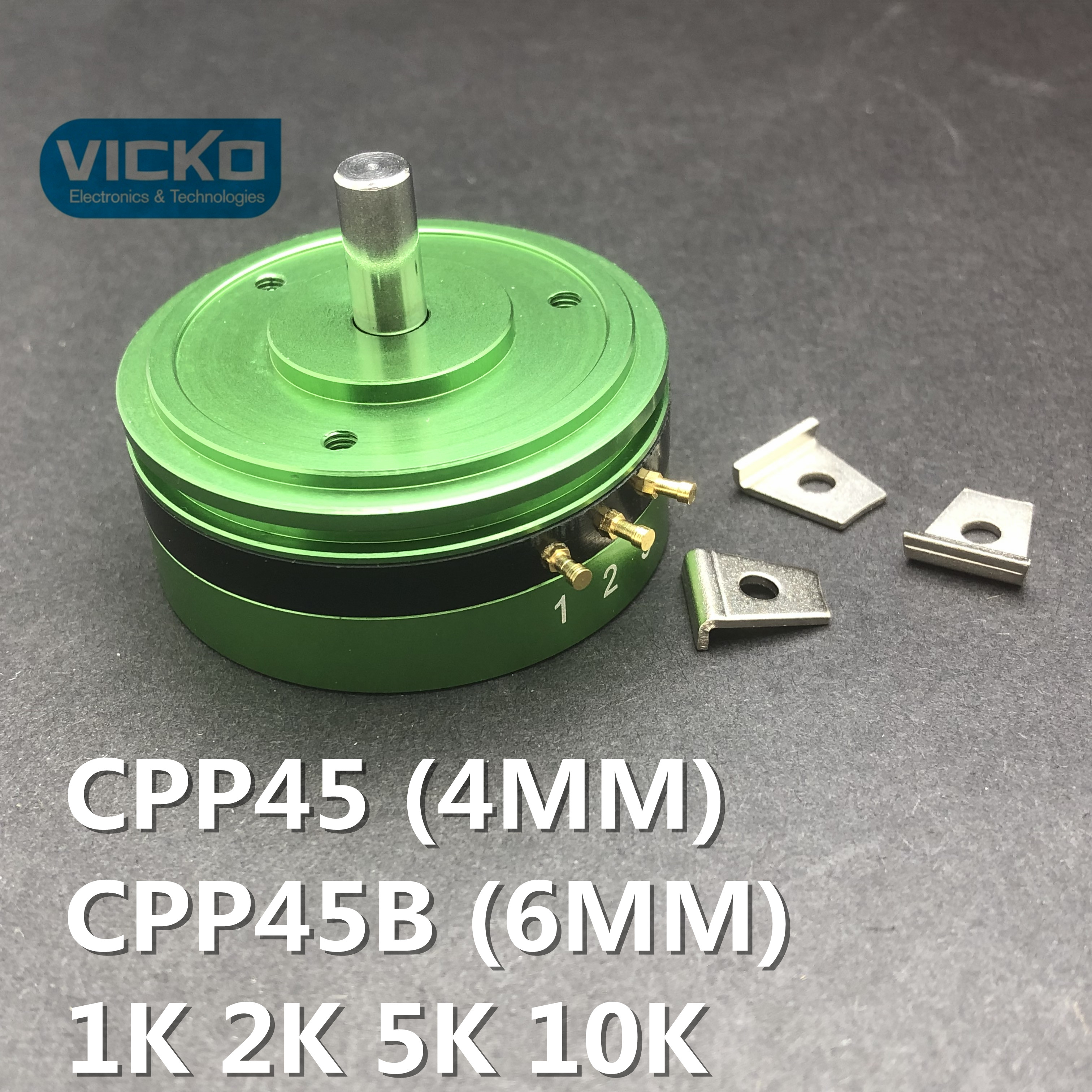 Ambos lados/unilateral (eje central) precisión conductora de plástico potenciómetro sensor de ...