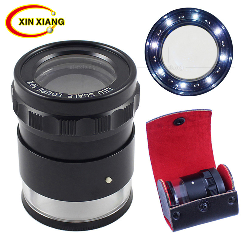 Lupa de escala de alta gama, lupa iluminada 10X, lupa de escritorio ...