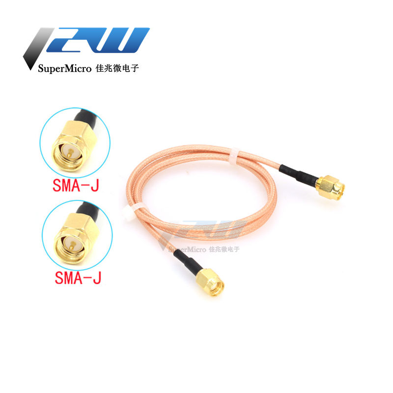 SMA macho a SMA macho cable en espiral RG316 5cm / 10/15/30 / 50cm / 1m ...