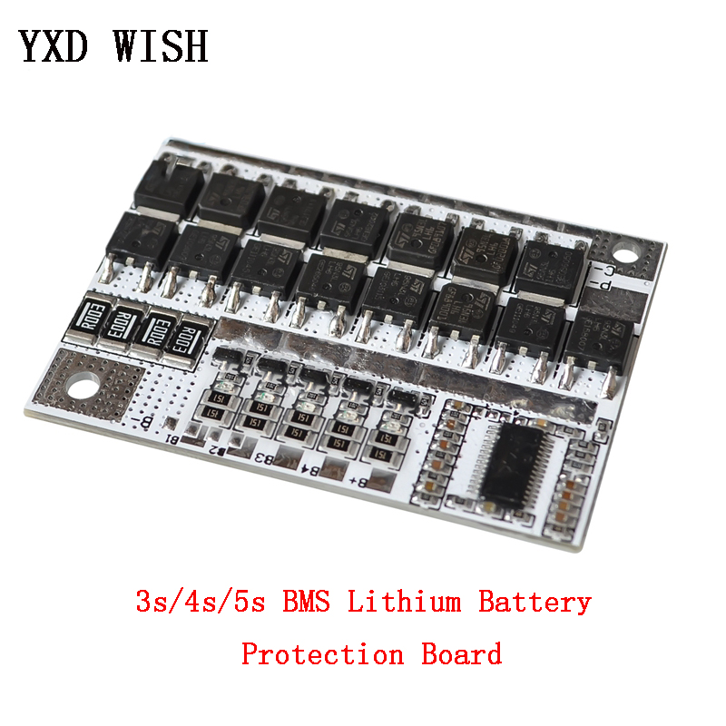 Circuit imprimé de Protection de batterie au Lithium ternaire, Bms 3s/4s/5s Li-ion Lmo 12V 16.8V ...