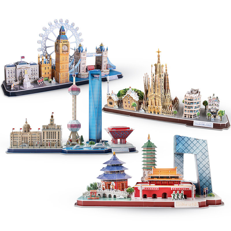Puzzle 3D en papier pour enfants, jouet Miniature de ville, londres ...